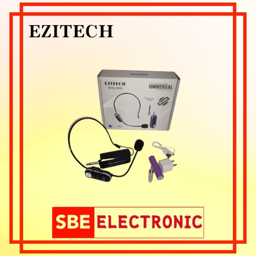 EZITECH WHS-390E Wireless Microphone Headset, UHF Wireless Mic Headset ...