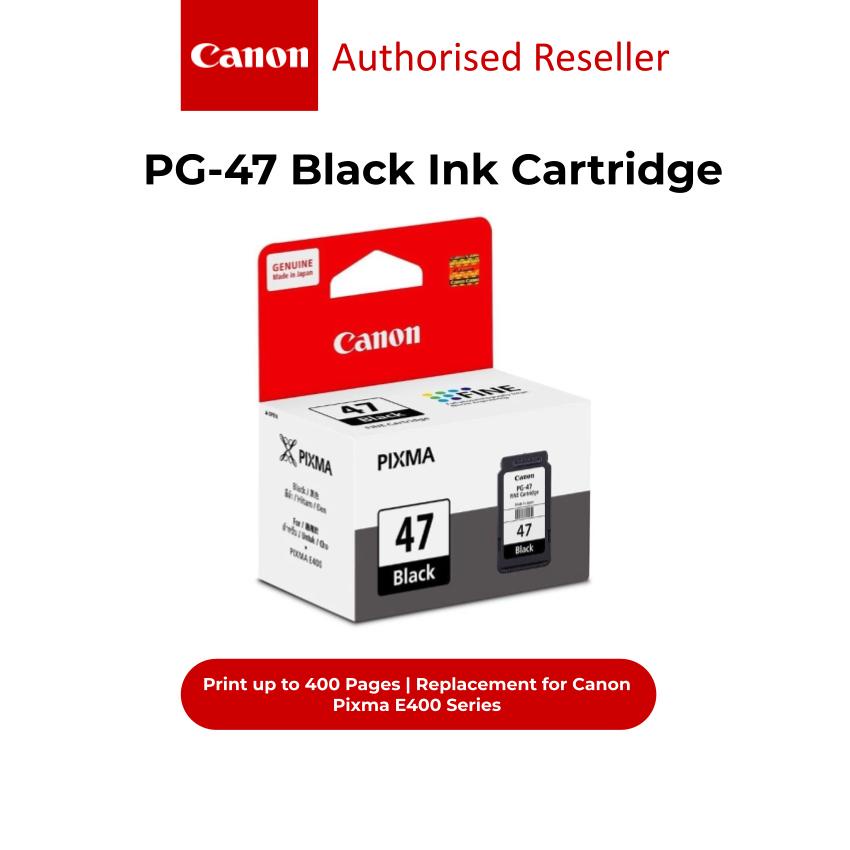 CANON PG-47 Black Ink Cartridge (15ML) for E400 / E410 / E460 / E470 ...