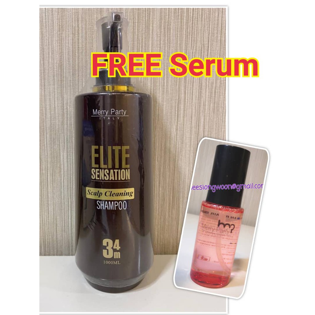 Merry Party Scalp Cleaner Shampoo防脱止痒洗发水(1000ml)-Free Vitamin Serum ...
