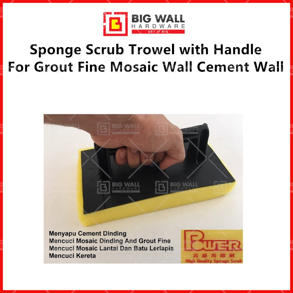 Sponge Scrub Trowel with Handle For Grout Fine Mosaic Wall Cement Wall ...