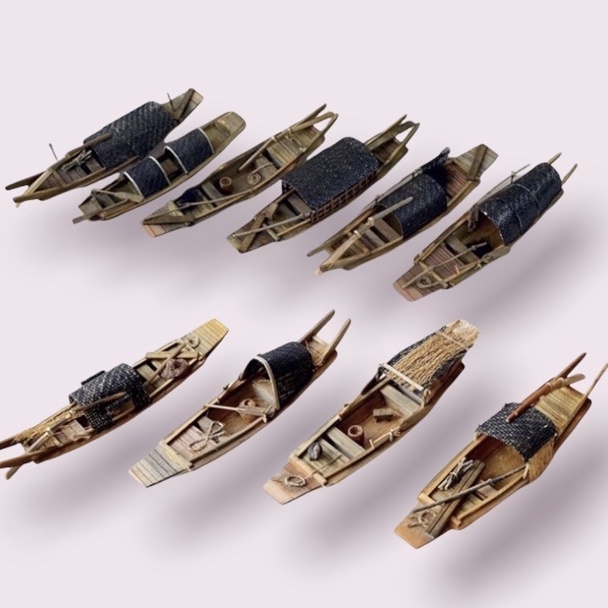 Floating Wooden Boat Model for Decorating Fish Tanks and Aquariums ...