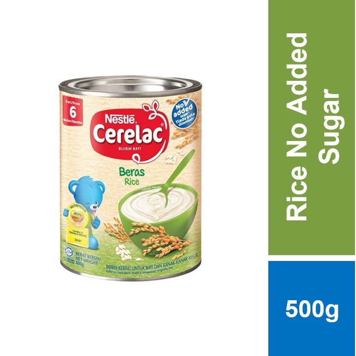 Nestle Cerelac Infant Cereals Rice No Added Sugar 500g | Shopee Malaysia
