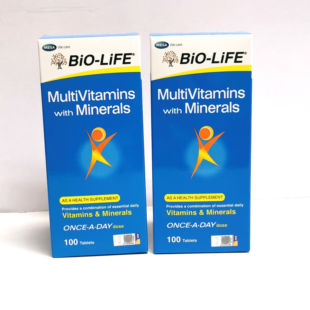 Bio-Life Multivitamins with Minerals 2x100's (Exp:-06/2026) | Shopee ...