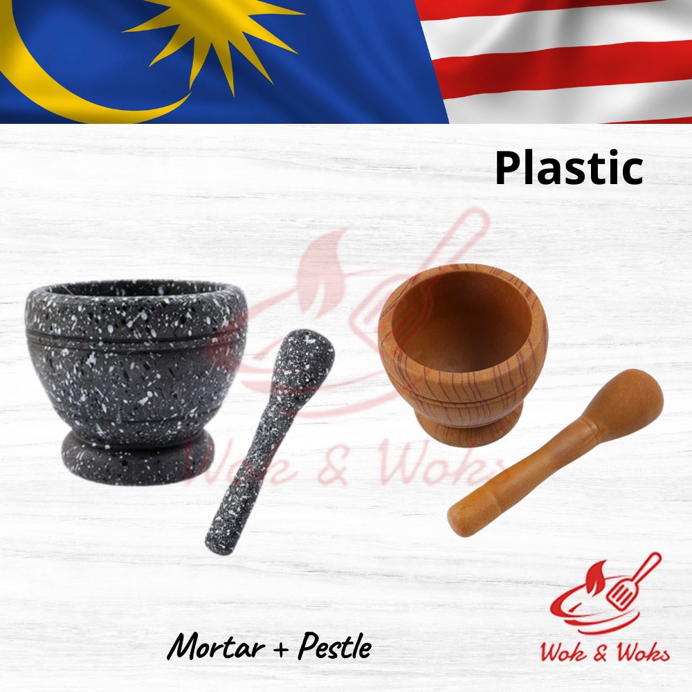 Mini Plastic High Quality Mortar + Pestle / Lesung + Alu Berkualiti ...