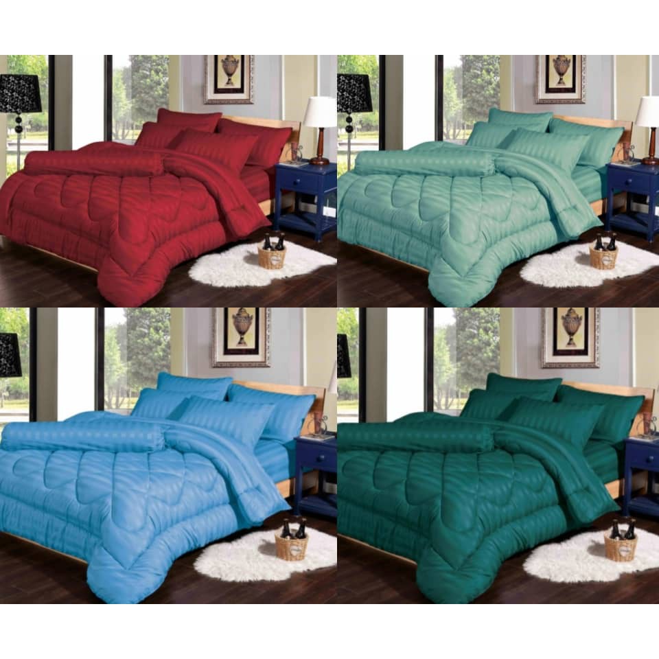 🔥💯🔥8in1 Queen Size Comforter Set (Cadar Hotel)🔥💯🔥 | Shopee Malaysia