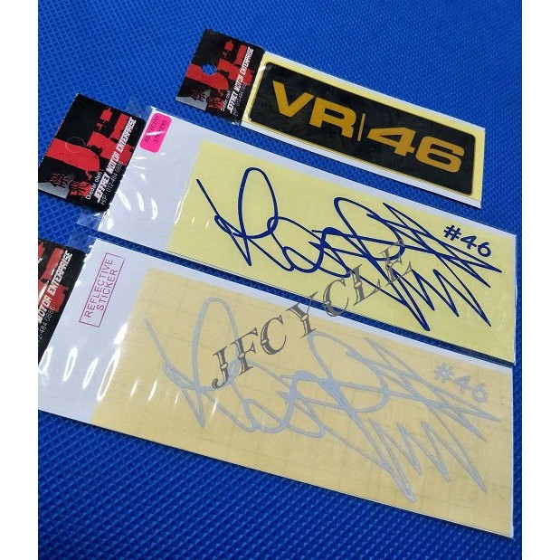 Sticker Pantul Cahaya Tangan Rossi 46 Stiker Signature Valentino Rossi ...