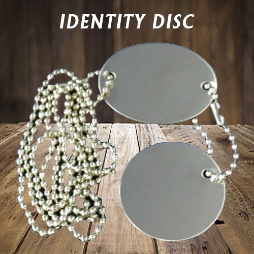 IDENTIFICATION ROUND/OVAL ID DISC - STAINLESS STEEL SMOOTH HIGH GLOSS ...
