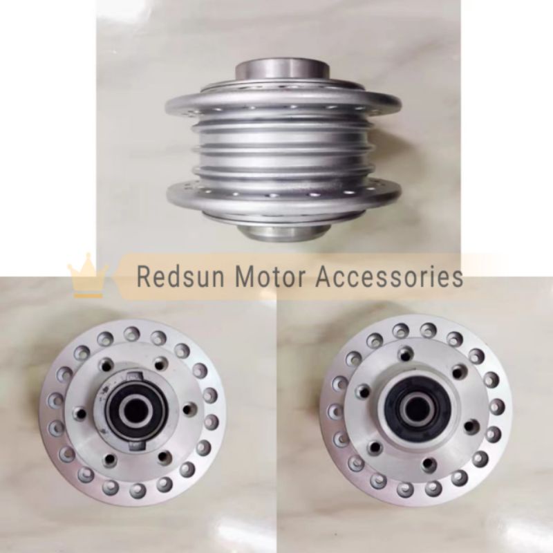 Motorcycle Custom Hub Kiri Kanan Double Disc Cafe Racer Tracker Bobber ...