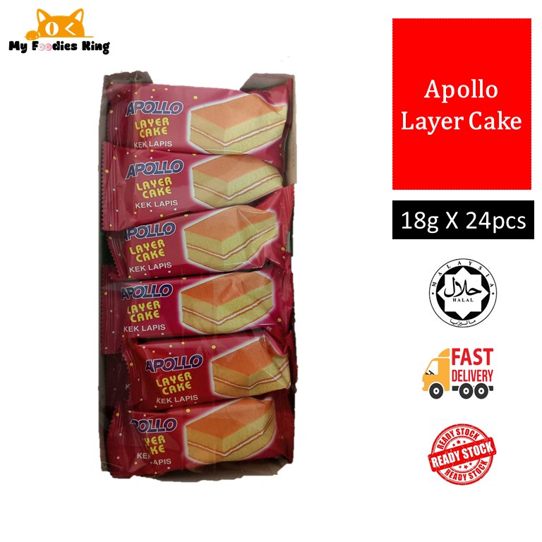 18g x 24pcs Apollo Layer Cake Assorted Flavor [ My foodies King ...