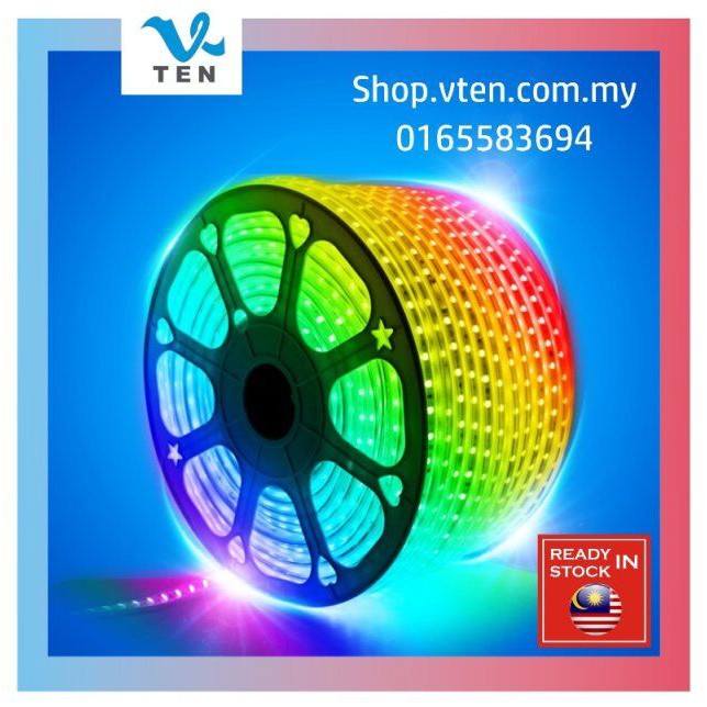 IP65 5m 10m 15m 20m 25m 30m AC240V RGB MultiColor LED Strip Light ...