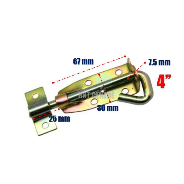 RAINBOW PLATED PAD BOLT (4"/ 6") | Shopee Malaysia