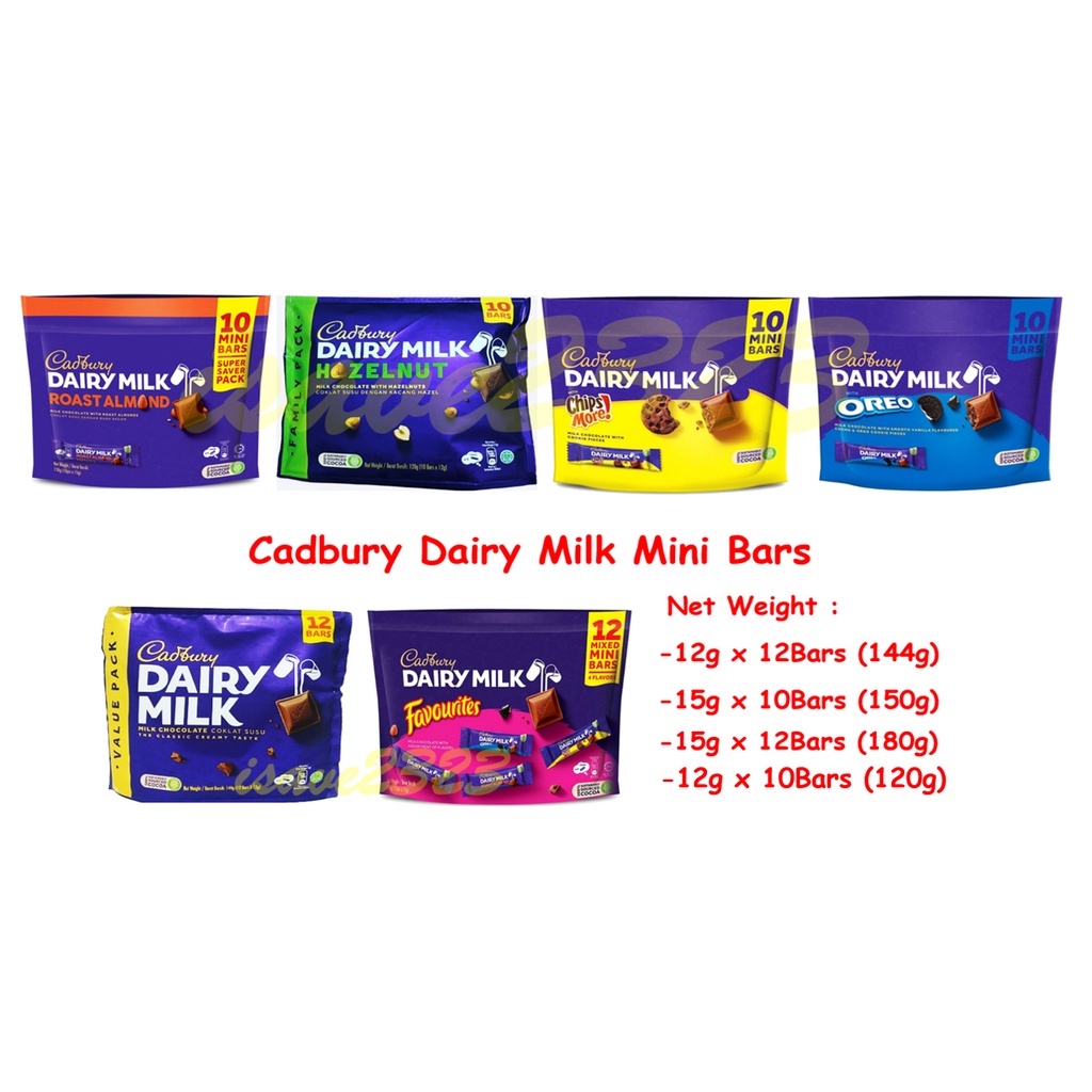 {BUY AT YOUR OWN RISK} Cadbury Dairy Milk Mini Bars (12g/15g x 10/12 ...