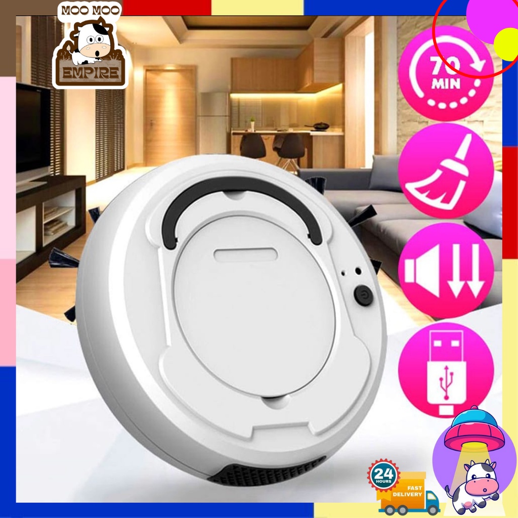 𝟯 𝗜𝗡 𝟭 〗Automatic Smart Vacuum Robot Rechargeable Intelligent Obstacle ...