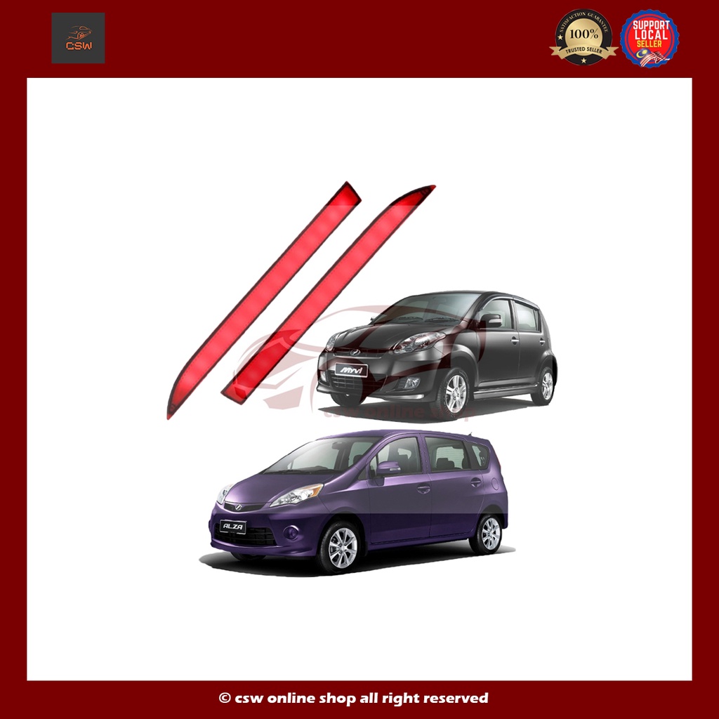 Perodua Alza Old/Myvi Lagi Best Rear Bumper LED Reflector Light Lampu ...