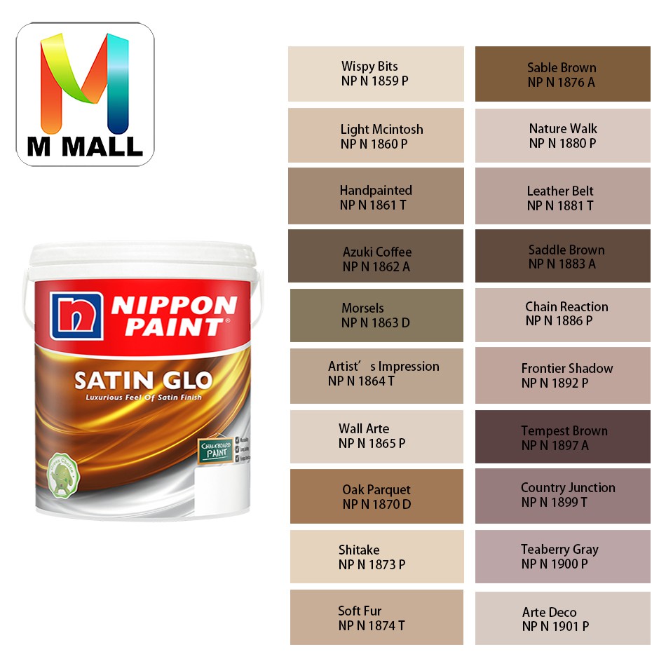 (1859-1901) 1L Nippon Paint Interior Satin Glo Classic Neutral & Greys ...