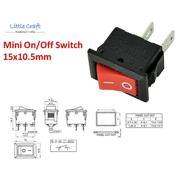 Arduino Robot KCD1-11-2P On/Off Mini Power Switch | Shopee Malaysia