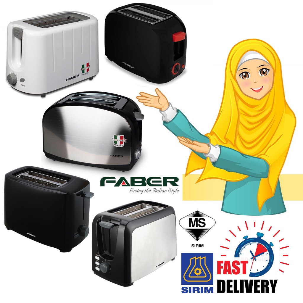 FABER 2 slice BREAD Toaster FT33BK bt808 g2770 MAKCIK KIAH bear ROTI ...