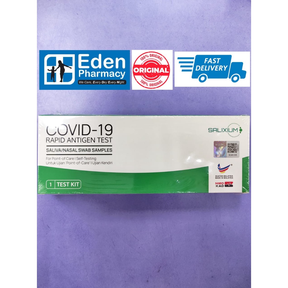 Salixium Covid-19 Rapid Antigen Test - Saliva / Nasal Swab Samples ( 1 ...