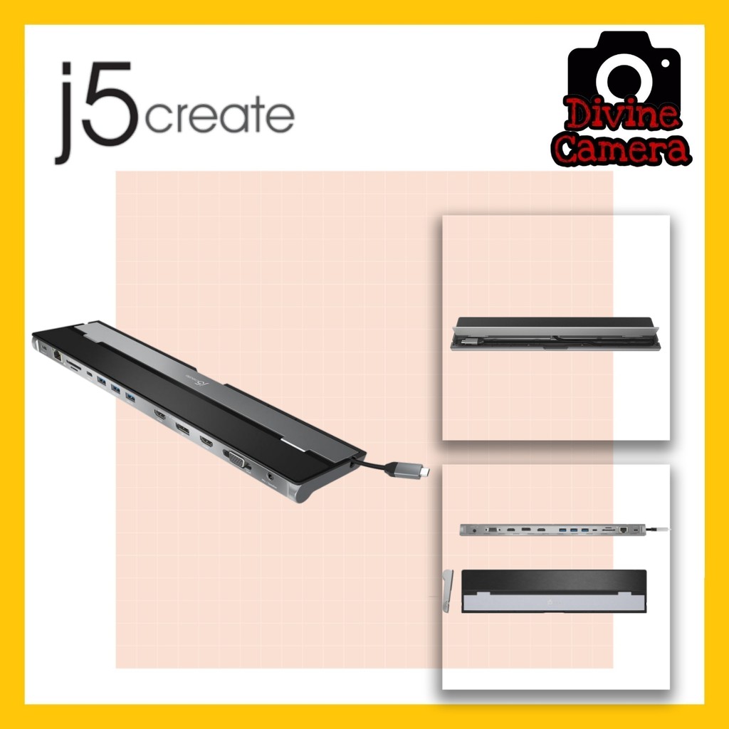 j5 create USB-C Triple Display Docking Station JCD543 / JCD543P with Power Adapter | Shopee Malaysia