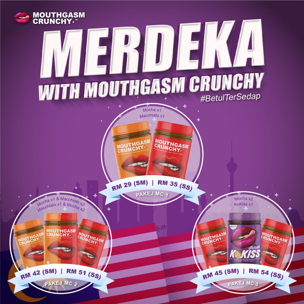 MERDEKA SALE + READY STOCK🔥 MOUTHGASM CRUNCHY🔥COMBO MOCHA/MACHIATTO ...