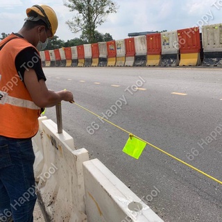 50m Orange/Green Reflective Delineator String Rope High Visibility ...