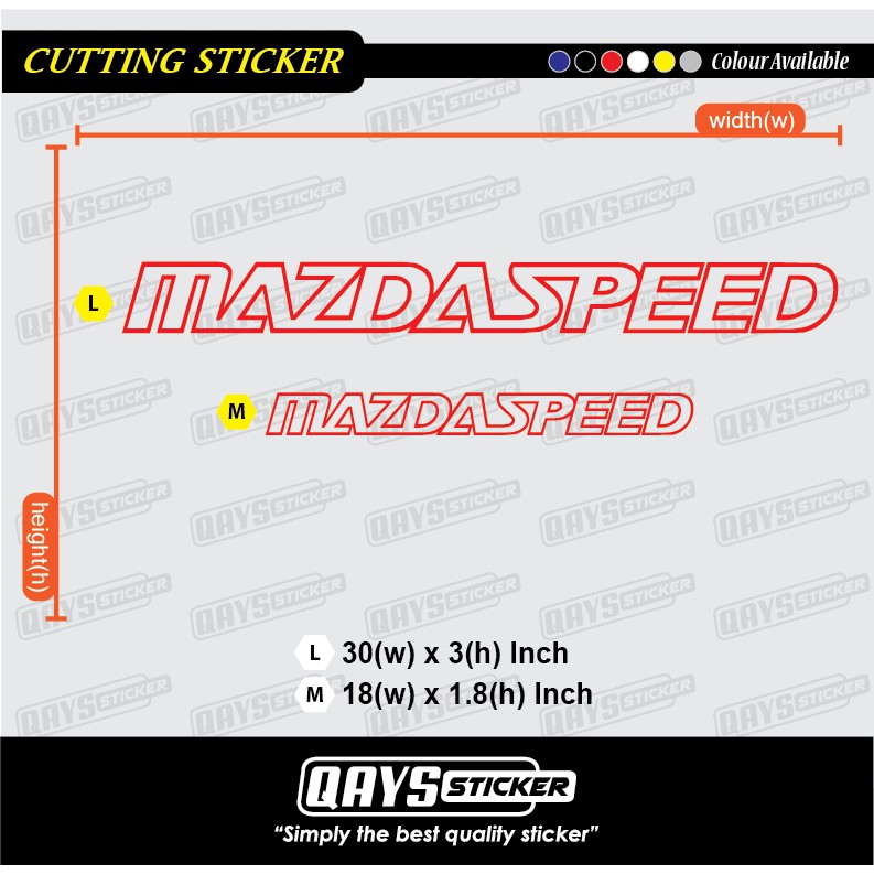 1 pc Sticker MAZDASPEED #customsticker #outdoorsticker #cuttingsticker ...