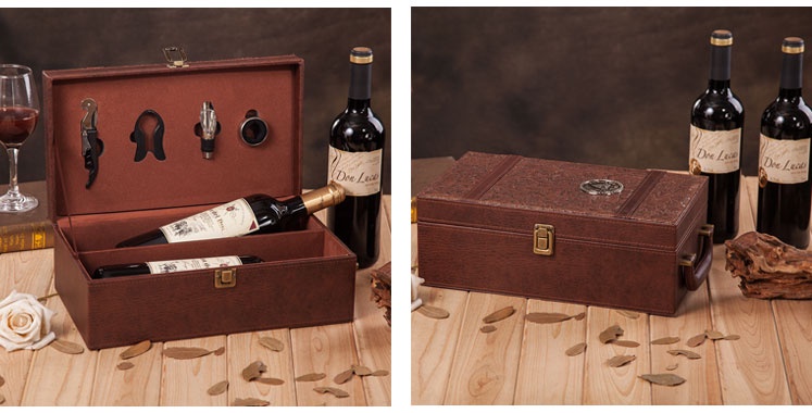 (TWIN) Premium Elegant Wine Gift Box (with Wine Tools) / Wine Leather ...