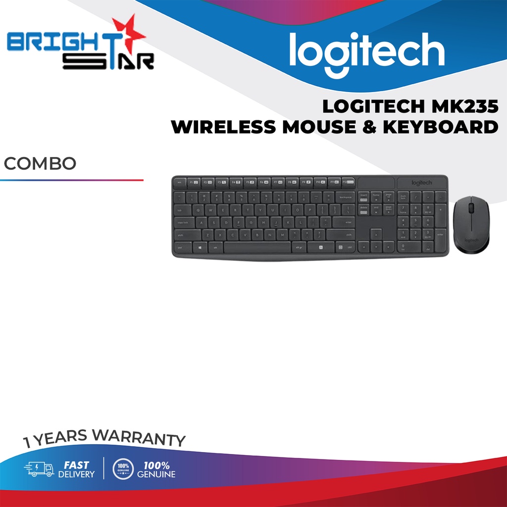Logitech Mk235 Wireless Mouse And Keyboard Combo Shopee Malaysia