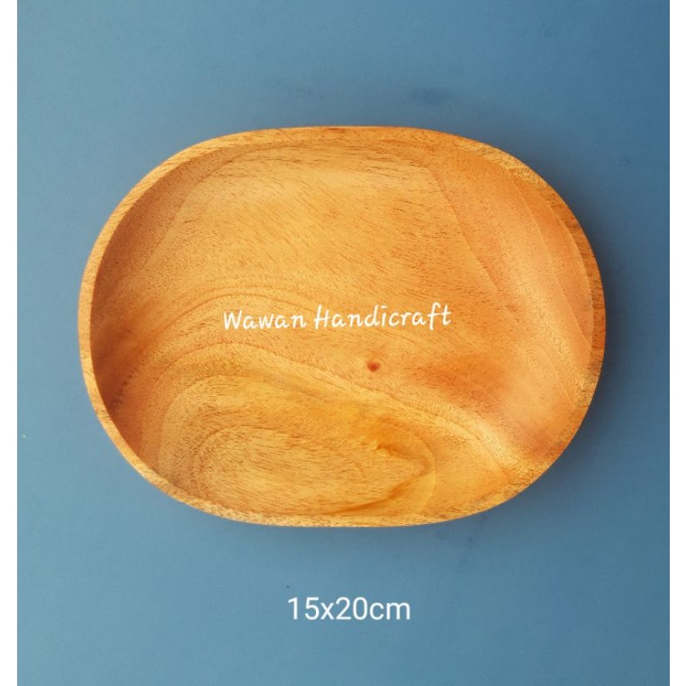 KAYU Wooden plate/oval wooden plate 15x20cm mahogany wood/wooden plate ...