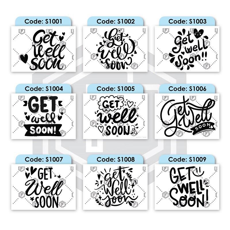 Get Well Soon Sticker for 18"-30" Bobo Balloon/ Transparent Balloon ...