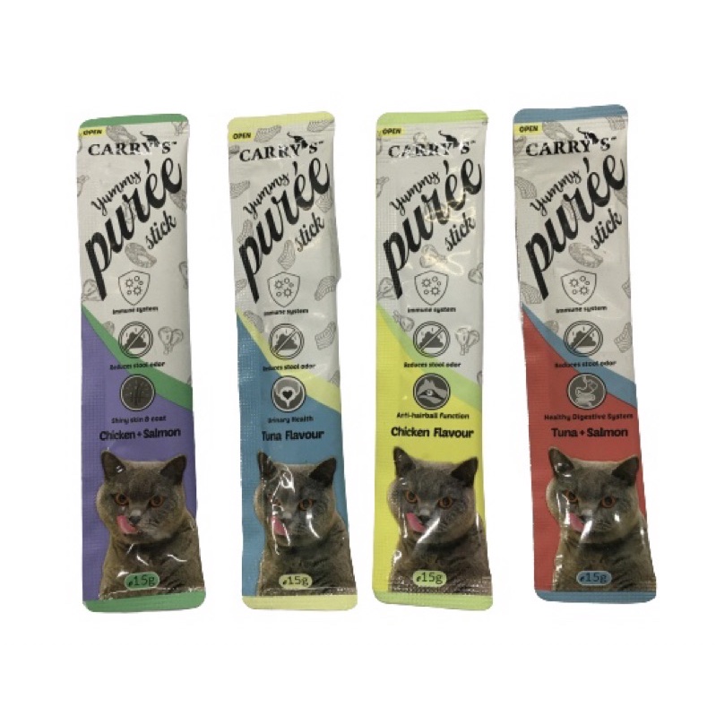 CARRY’S YUMMY PUREE STICK FOR CAT (15G x 1 STICK) | Shopee Malaysia
