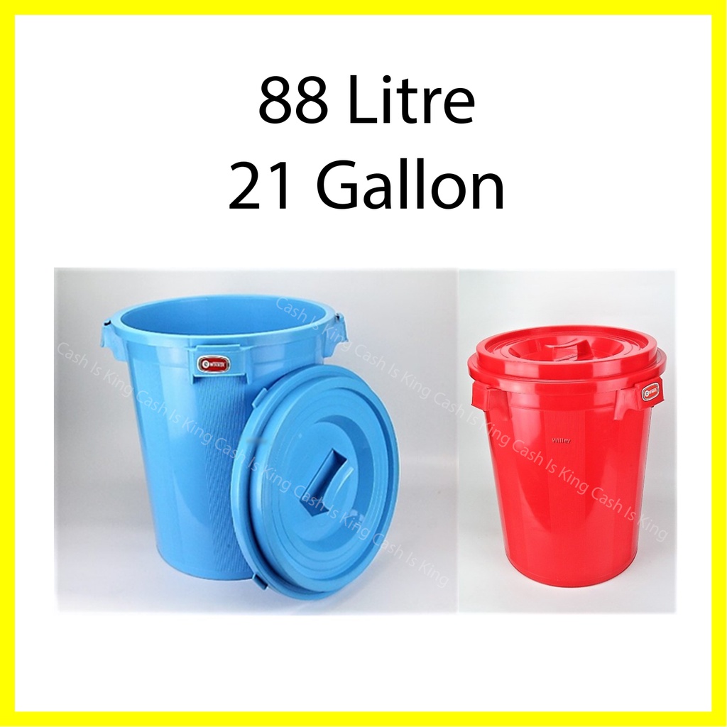 88 Litre Plastic Water Pail With Cover / Water Pail / Water Storage ...