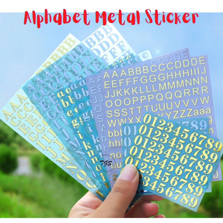 TGS Alphabet Letters Numbers Sticker Resin | Shopee Malaysia