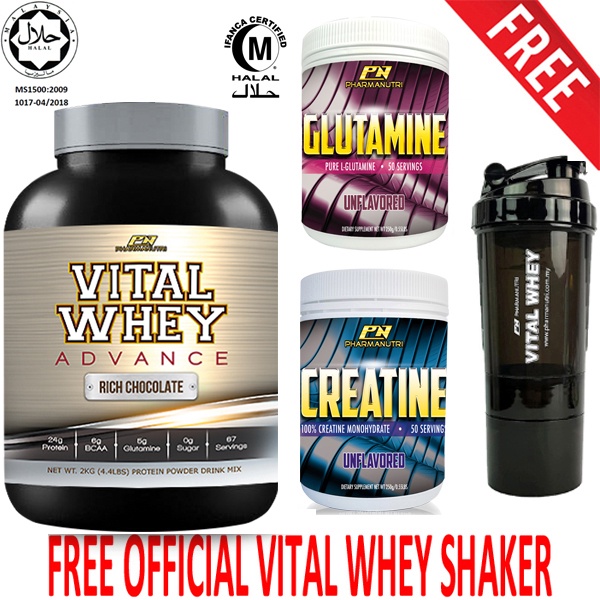 Vital Whey Advance Halal 2kg, 24g Protein Isolate+Tribulus + PN ...