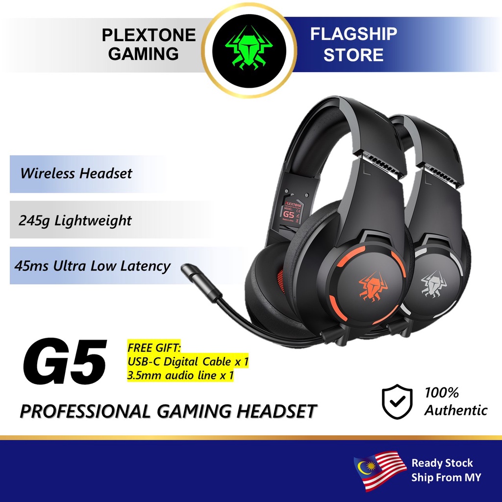 PLEXTONE G5 Foldable Gaming Wireless Headset Low Latency Gaming ...
