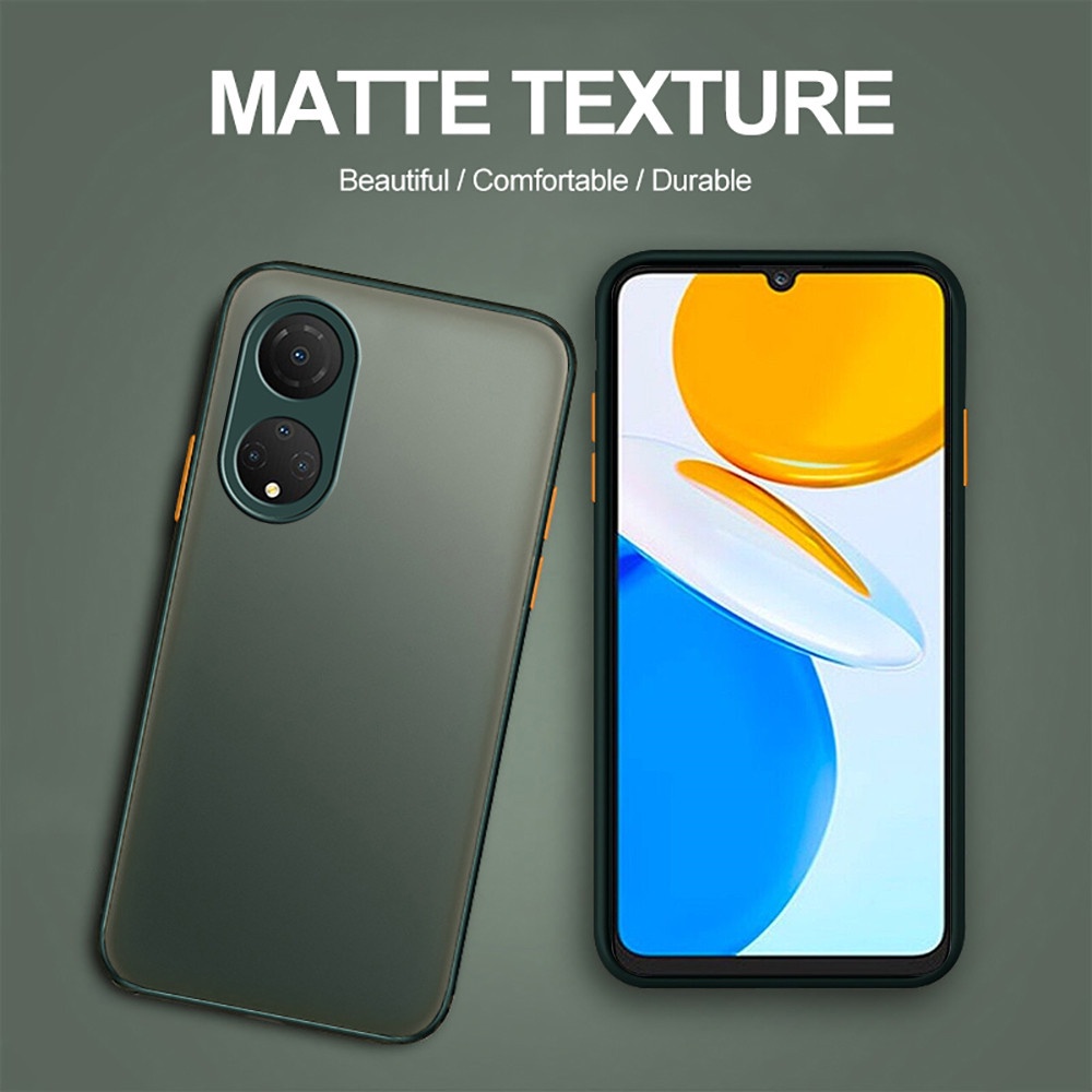 For Honor X7 2022 Case Plain Skin Feel Matte Back Hard Cover On HonorX7 ...