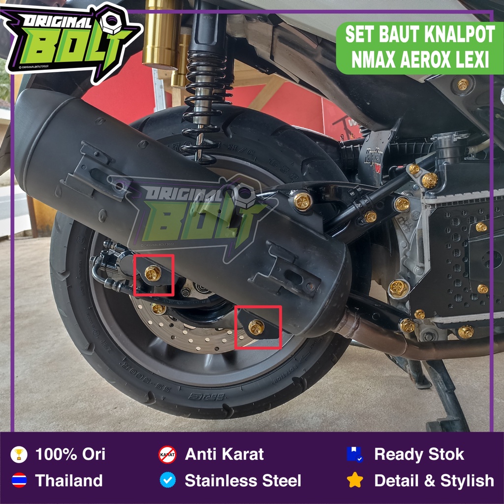 Probolt Bolts Exhaust Mount Yamaha Nmax Aerox Xmax Lexi Bottom Heng ...