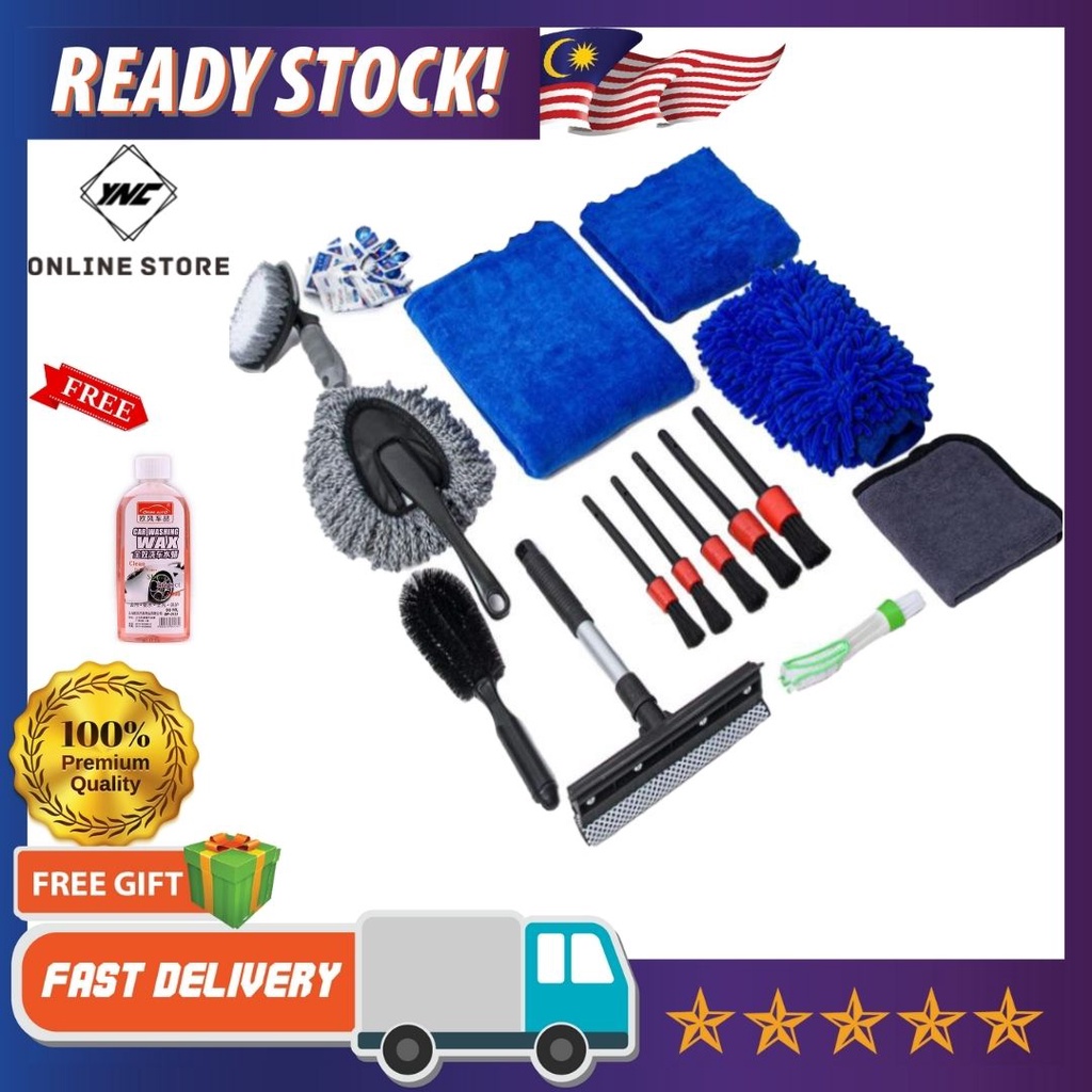 14pcs Car Wash Cleaning Tools Kit Car Detailing Set Blue Car Wash Kit ...