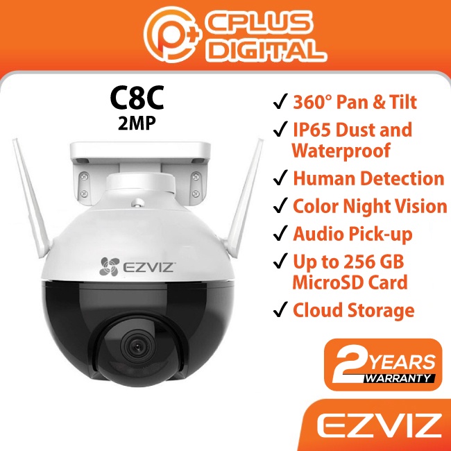 EZVIZ C8C Outdoor Wireless Security CCTV Camera 2MP 360 Pan Tilt IP65 ...