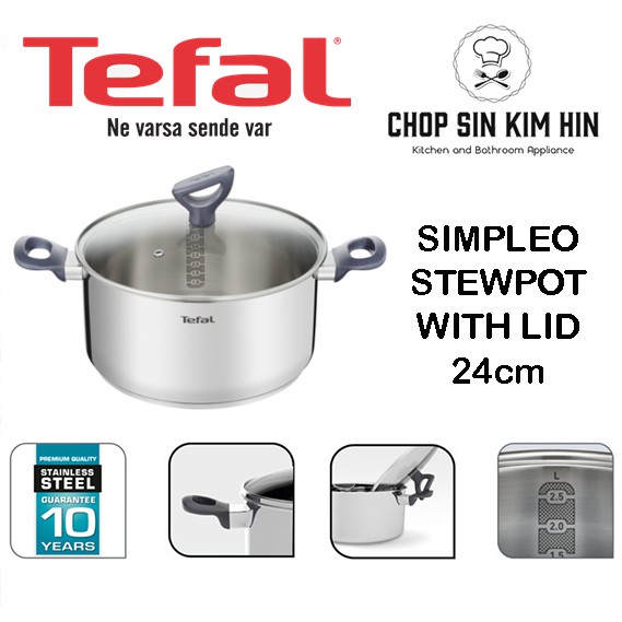 TEFAL SIMPLEO STEWPOT WITH LID 24CM READY STOCK | Shopee Malaysia