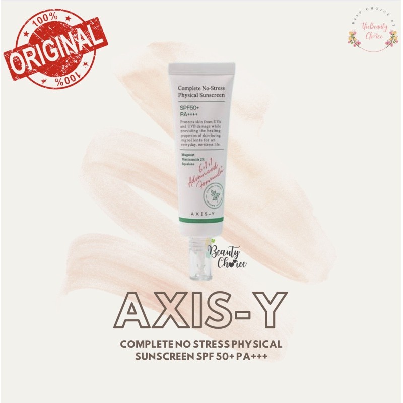 Ready AXIS Y COMPLETE NO STRESS PHYSICAL SUNSCREEN SPF 50+ 50ml ...