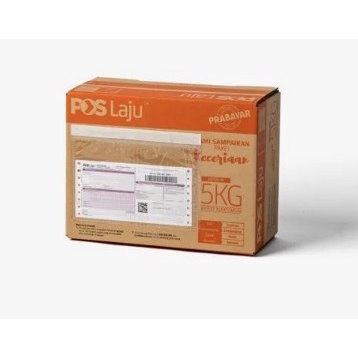 Pos Laju Prabayar Box / Prepaid Box Size M (Orange) FREE 10 Pcs Small ...
