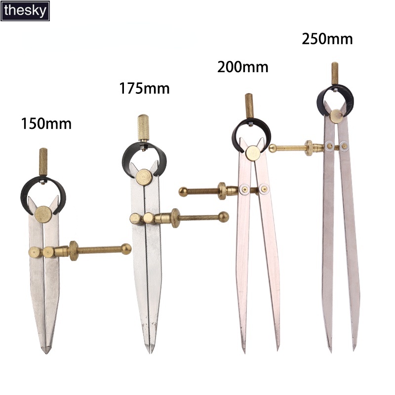 Carbon steel Scriber Divider Wheel Compass Leather Stitch Hole Distance ...