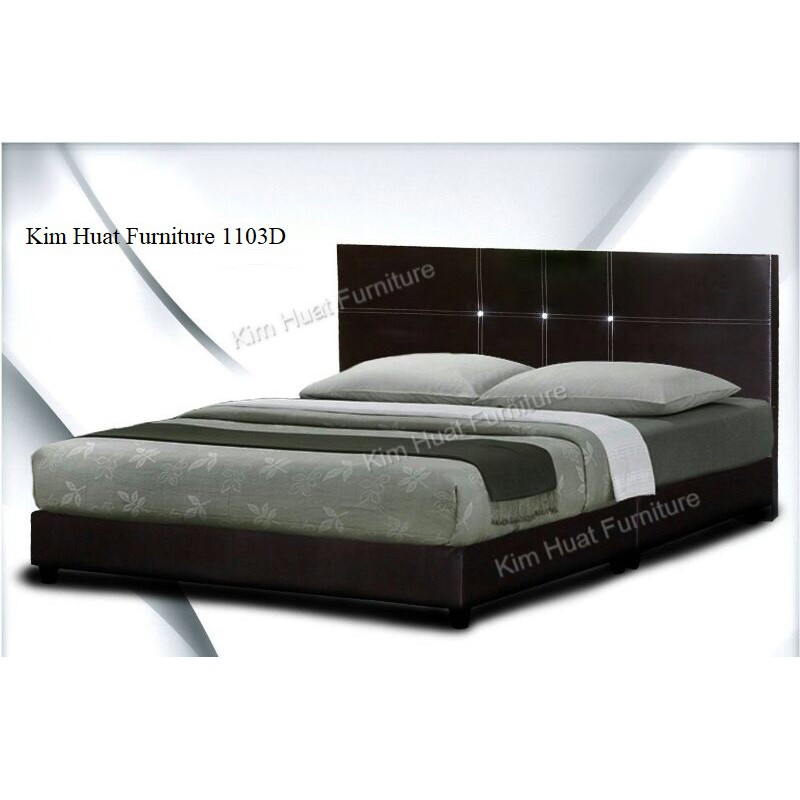 White / Black PVC Divan Queen Bed Frame Katil Queen | Shopee Malaysia