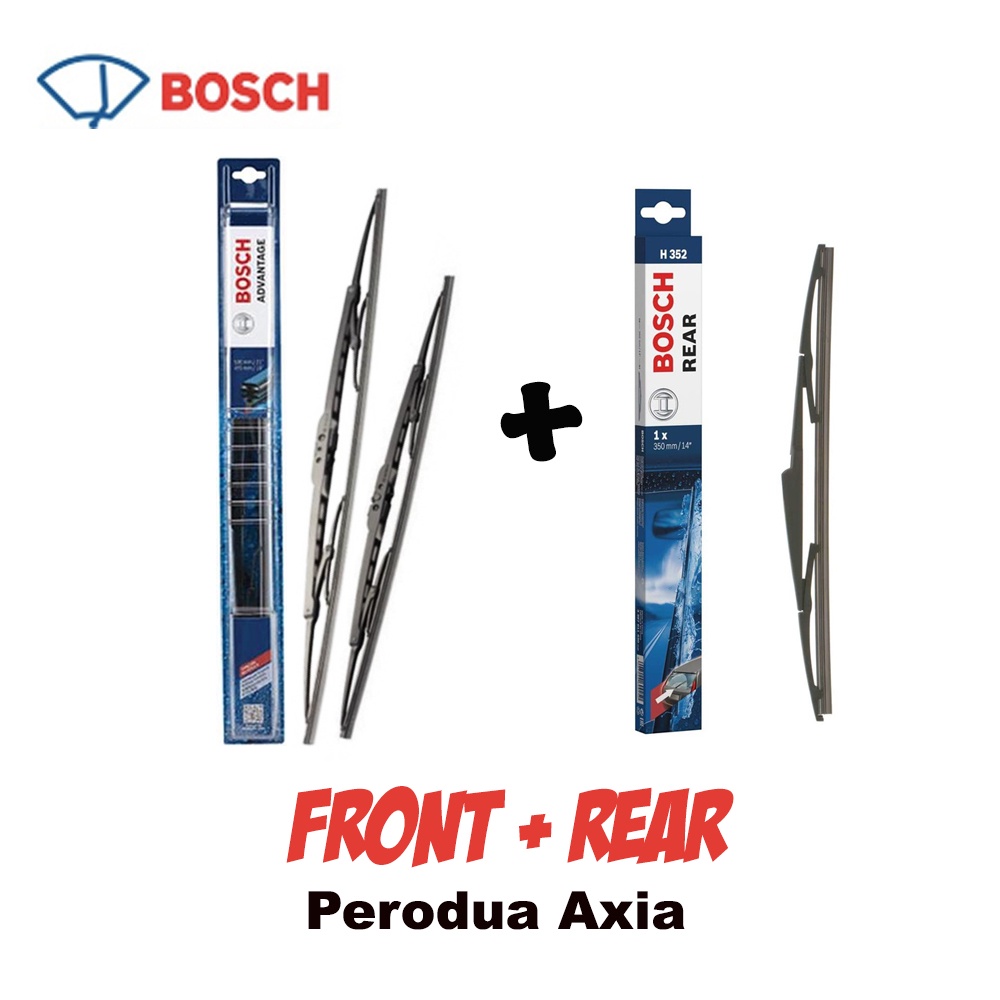[Front + Rear] Perodua Axia 2014+ Bosch Wiper Set | Shopee Malaysia