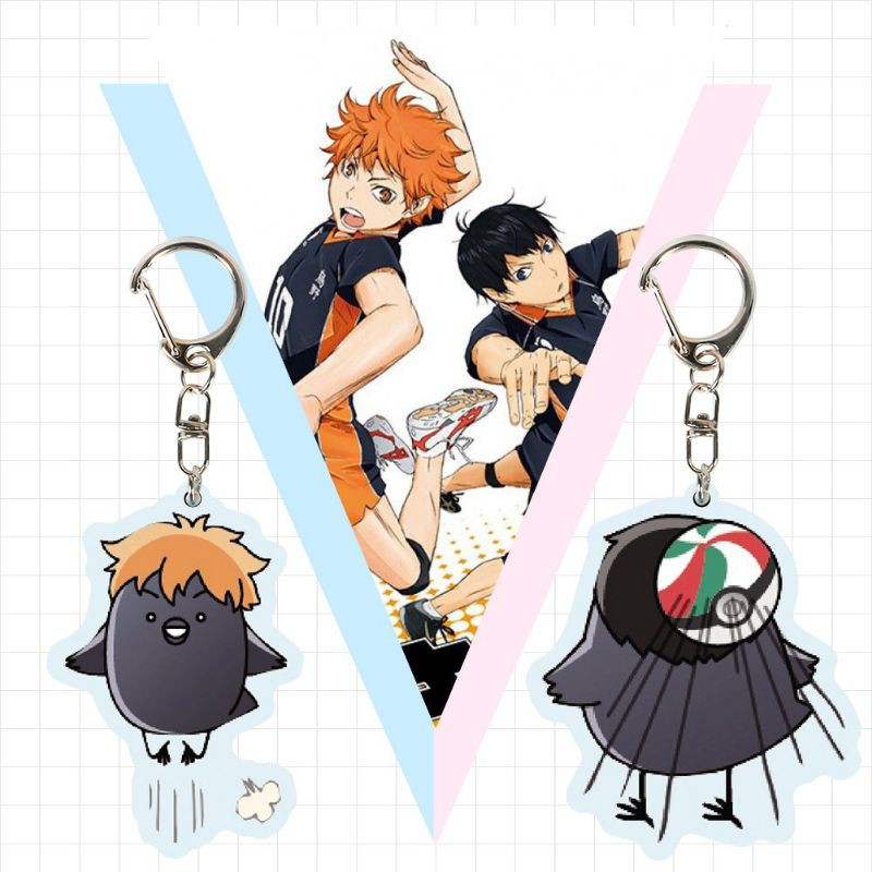 ANIME haikyuu haikyu keychain pendant hinata kageyama asahi suga tanaka ...