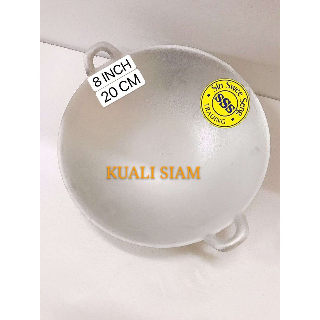 READY STOCK Kuali Aluminium & Kuali putih & Kuali siam (KASAR) 9INCH ...