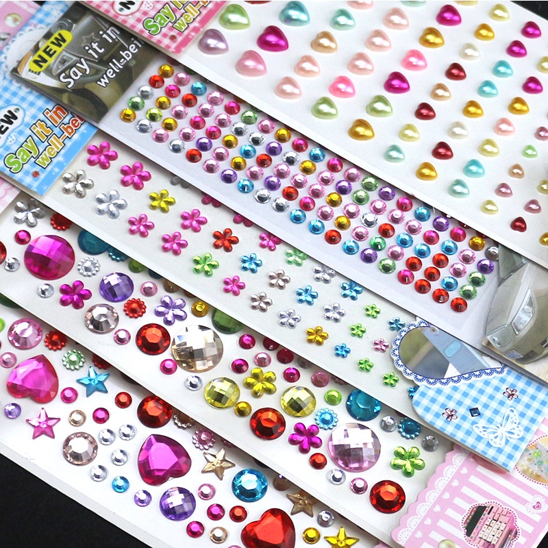 Acrylic Diamond Decor Stickers Student DIY Stickers | Shopee Malaysia
