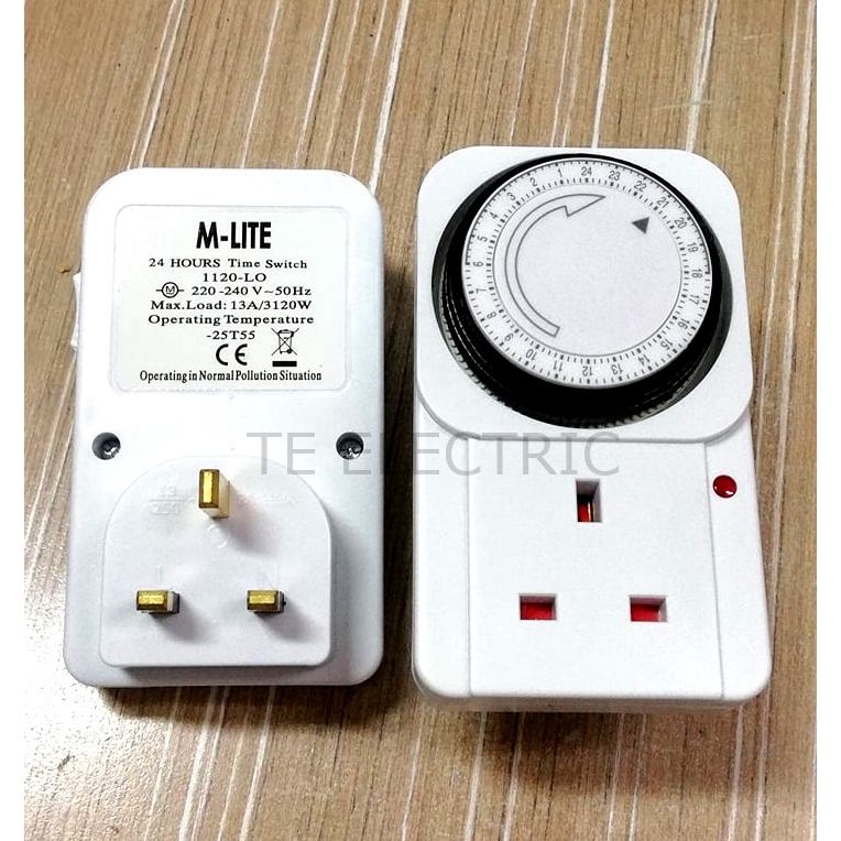 Minlite 1120 Lo 24 Hours Segment Plug In Timer 13a Three Pin Plug Time Switch Shopee Malaysia