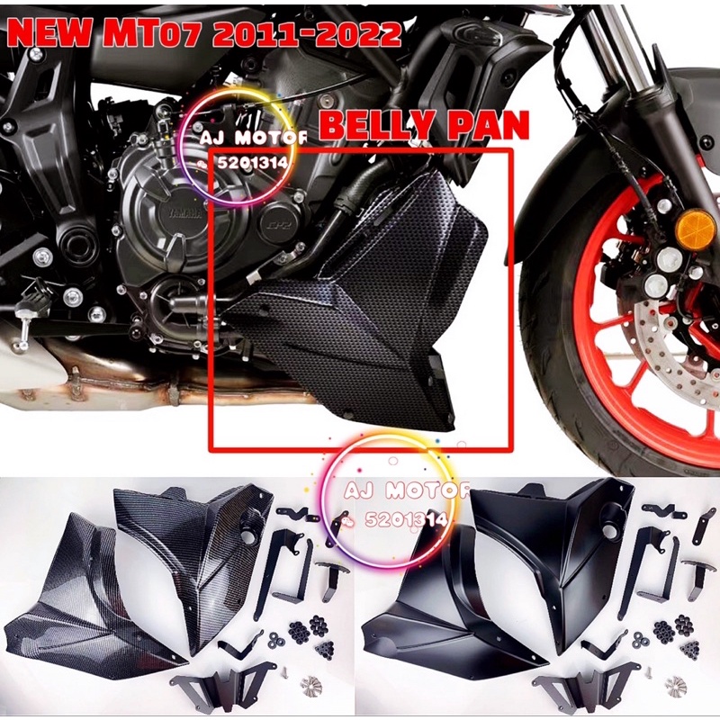 NEW MT07 2011-2022 CARBON LOWER COVER BELLY PAN YAMAHA MT-07 ENGINE ...